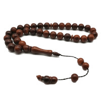 Natural Wood Cook Tasbih Man's Misbaha prayer beads 33 beads 2 SIZE ...