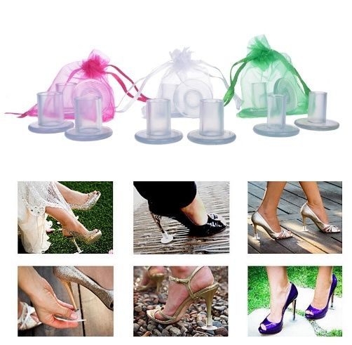 2Pcs High Heel Protector Latin Stiletto Silicone Protectors for Wedding ...