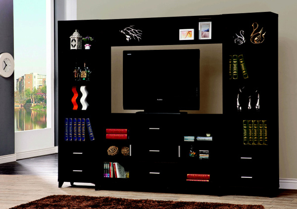 Contemporary Cappuccino Entertainment Unit Bridge | Wish