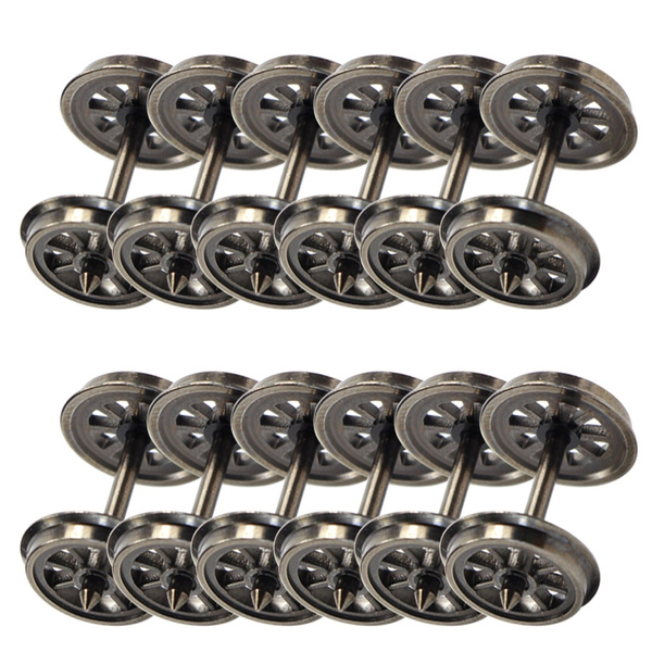 12 or 24pcs HO Scale 36'' Metal Wheels for Model Train 1:87 DC Wheel ...