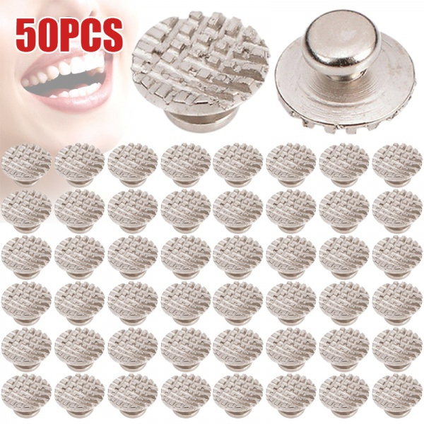50Pcs Dental Supplies Orthodontic Ortho Lingual Buttons for Bondable ...