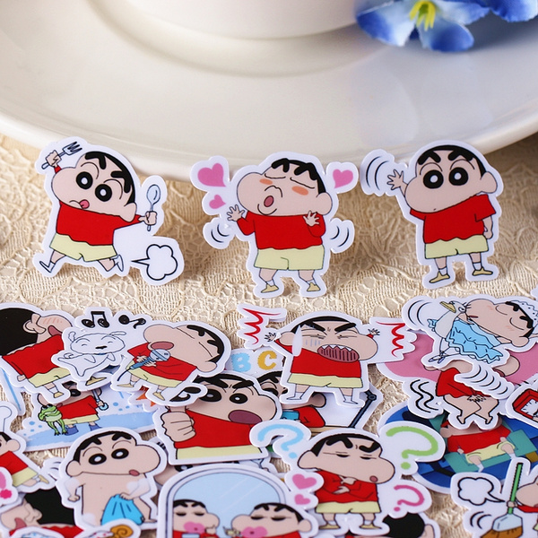 40Pcs Fashion Trends Animation Crayon Shin-chan Nursery SchoolStickers ...