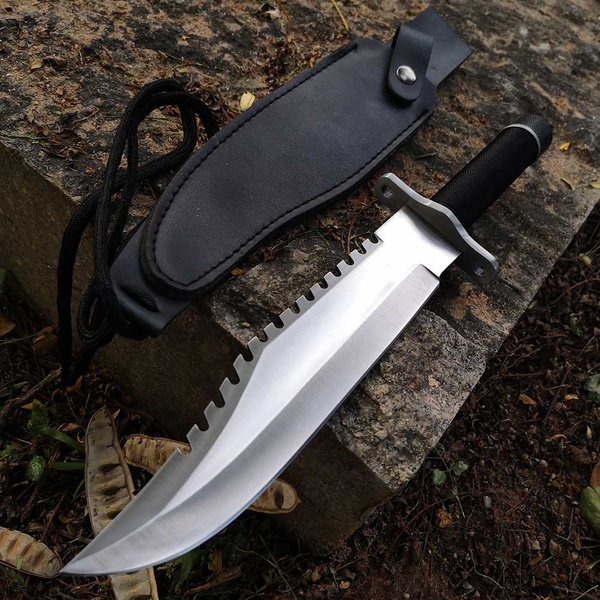Tactical Jungle Survival Knife , Fixed Blade Dagger , with Sheath | Wish