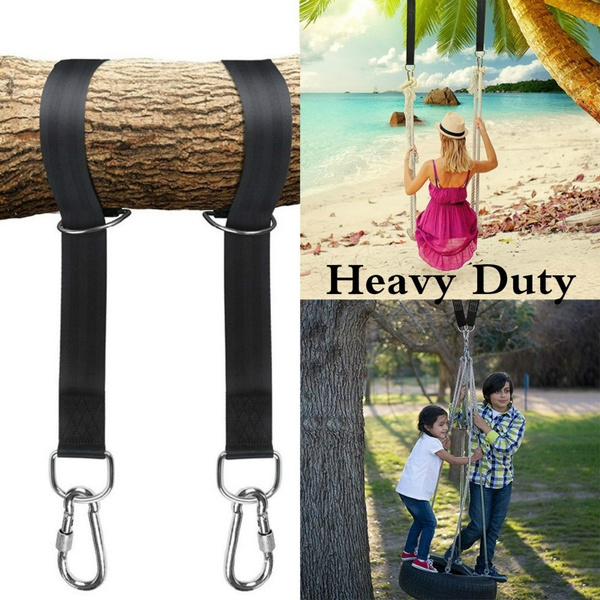 Heavy Duty Tree Swing Straps Hanging Kits with 2 Screw Lock Snap Hooks ...