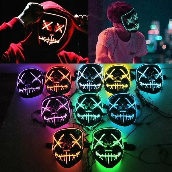 Fashion Mask LED Light Up Party Masks The Purge Election Year Great ...