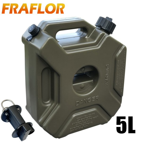 5L Green Fuel Tank Jerry Can Gas Plastic Petrol Car Gokart Spare ...