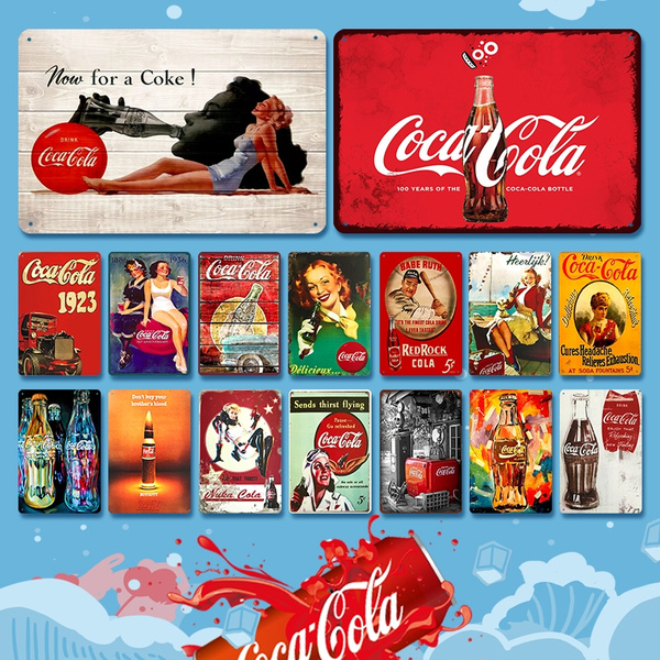 Coca Cola Posters Vintage Metal Tin Signs Retro Bar Pub Club Man Cave ...