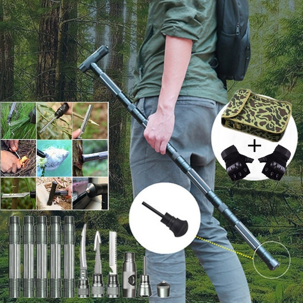Multifunctional outdoor portable Self defense trekking pole, easy to ...
