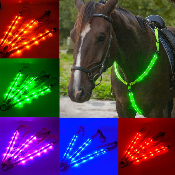 LED Horse Breastplate Collar High Visibility Tack For Horseback Riding ...
