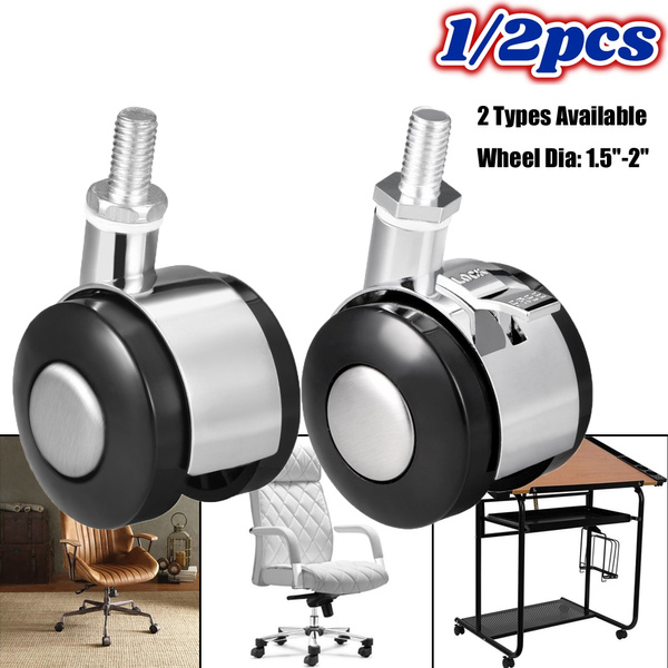 1/2pcs 2 Types Office Table Chair Casters 1.5-2 Inch Dia. M8 x 15mm ...