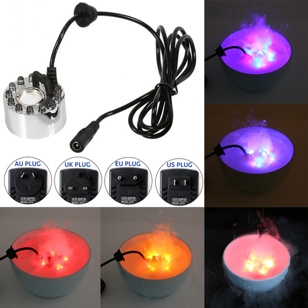 LED Mist Maker Fogger Atomizer Air Humidifier Water Fountain Pond Fog ...
