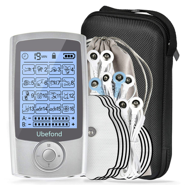 Rechargeable TENS Unit Muscle Stimulator with Travel Case, 3rd Gen 16 ...