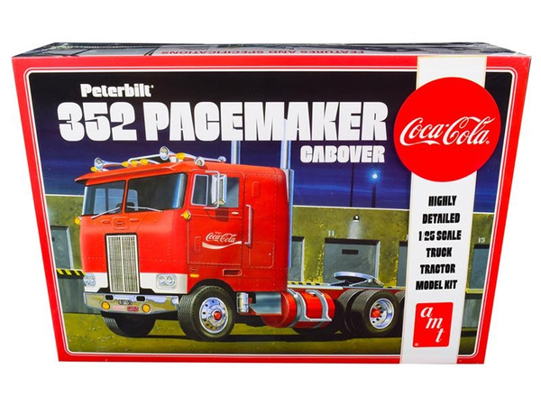 Skill 3 Model Kit Peterbilt 352 Pacemaker Cabover Truck "Coca-Cola" 1/ ...