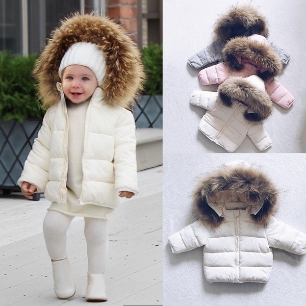 Baby Winter Warm Coats Kids Boy Girl Thick Hooded Jacket Cotton Parka ...