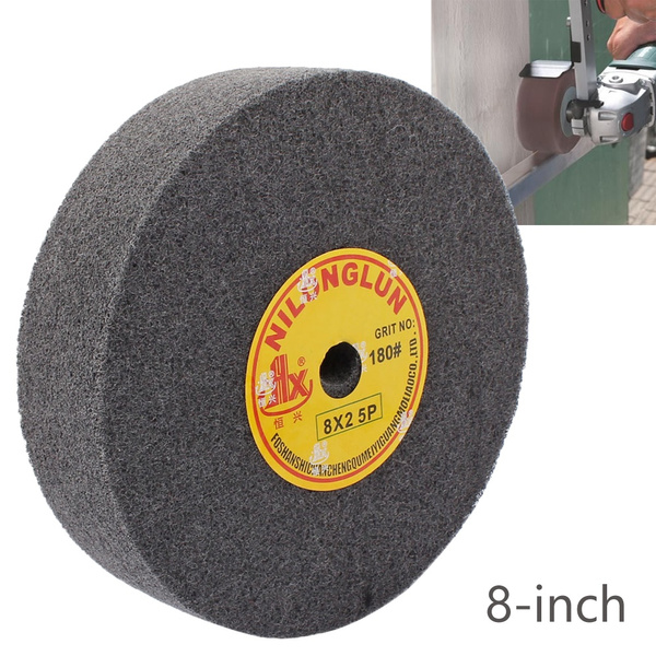 8" Dia 2" Thick 180 Grit Nylon Fiber Wheel Abrasive Polishing Buffing ...
