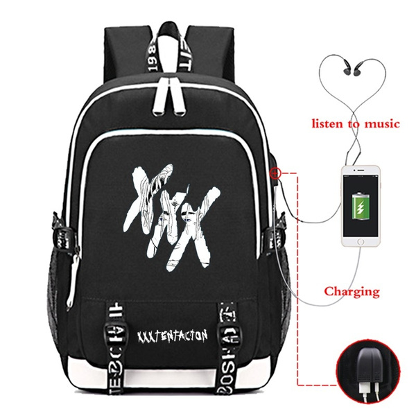 XXXTentacion Boy Girl Multi-function Backpack USB Charging Travel ...