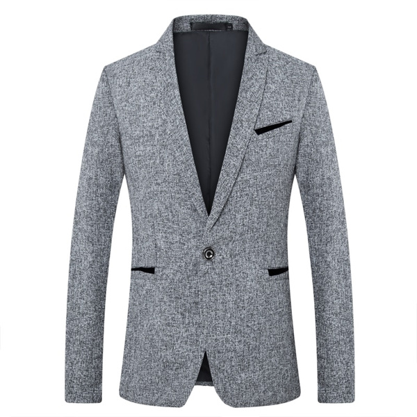 Mens Fashion Causal Suit Formal Coat Tuxedos Suits Work Business Tuxedo ...