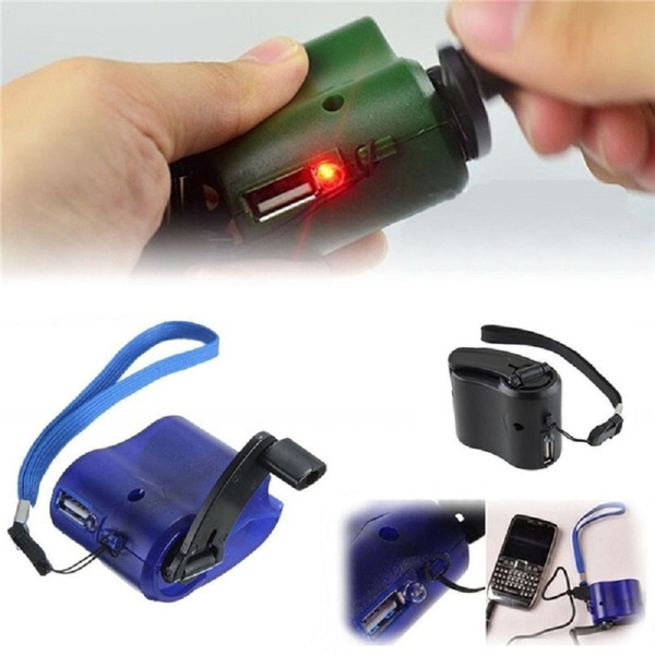 Mobile Phone Emergency Power USB Hand Crank Charger Electric Generator ...