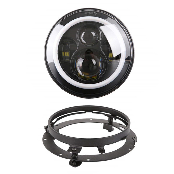 7 inch LED Headlight DOT DRL Light Halo Bulb Kit For Touring Street ...