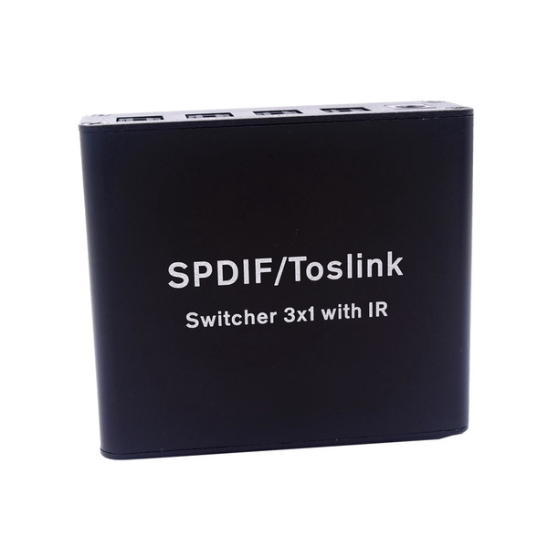 3 Ports SPDIF TOSLINK Switch Digital Optical Audio Switcher Switch Box ...