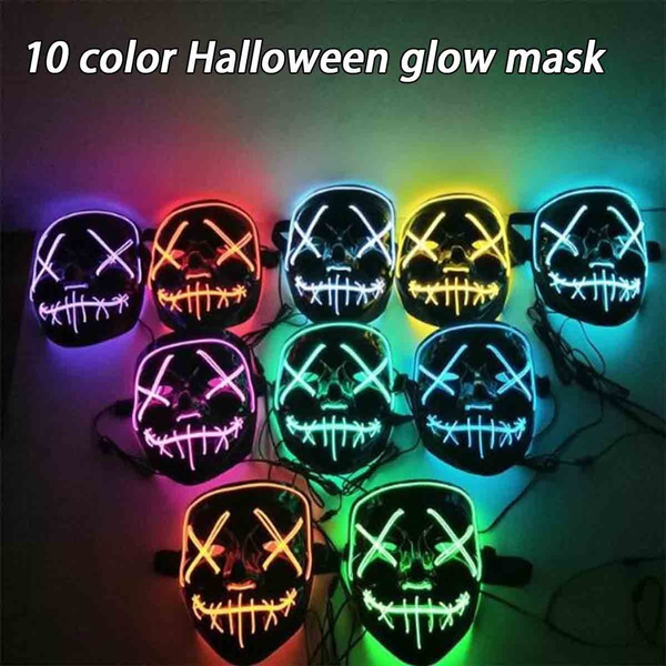 Fashion Mask LED Light Up Party Masks The Purge Election Year Great ...