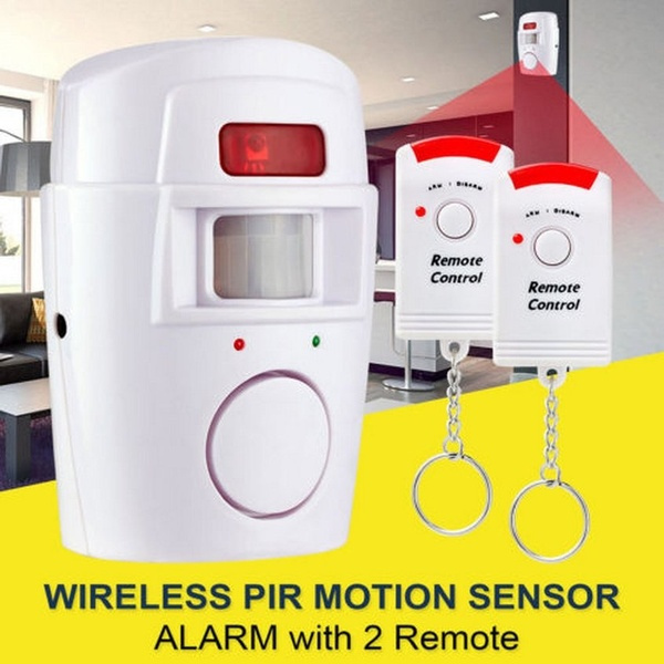 Wireless Motion Sensor Alarm Security Detector Indoor Outdoor Alert ...