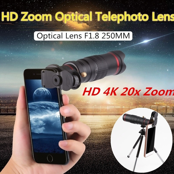 Universal 4K HD 20x Zoom Mobile Phone Telescope Lens Telephoto External ...