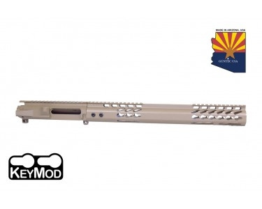 AR15 STRIPPED BILLET UPPER RECEIVER & 15" SLICK SIDE SERIES KEYMOD ...