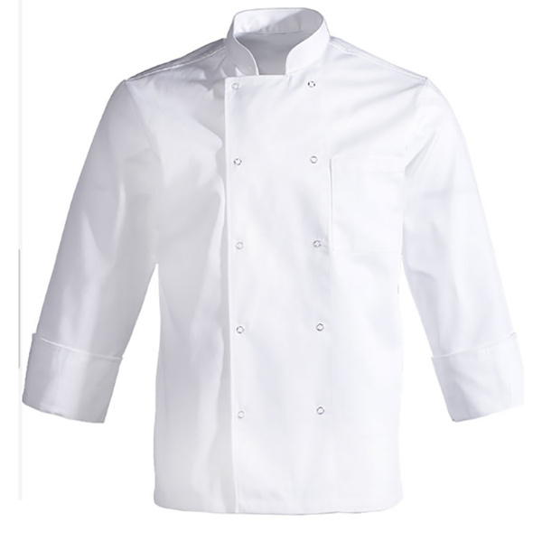 Long Sleeve Chef Jacket Men Women Restaurant Hotel Cook Coat Kitchen ...