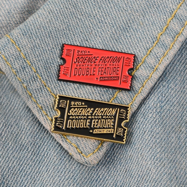 Science Fiction Double Feature Enamel Pin Rocky Horror Movie Ticket ...