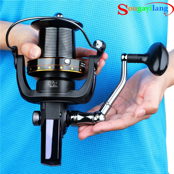 Carp Fishing Reel Bait-feeder Spinning Reel 13+1 Shielded Stainless ...