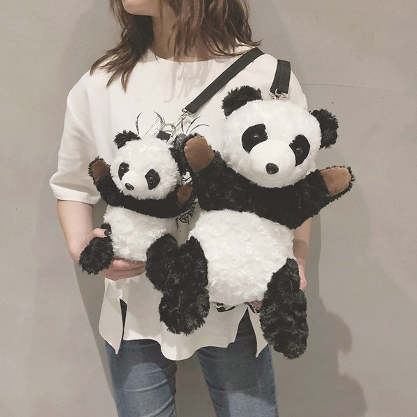 Panda Bag New Plush Cartoon Backpack Tide Panda Shoulder Bag Korean ...