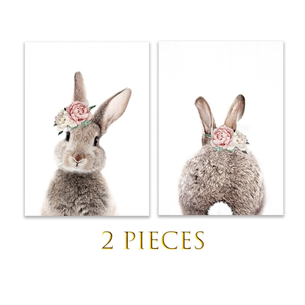Art & Collectibles Poster Prints Rabbit Print Wall Art Prints Rabbit ...
