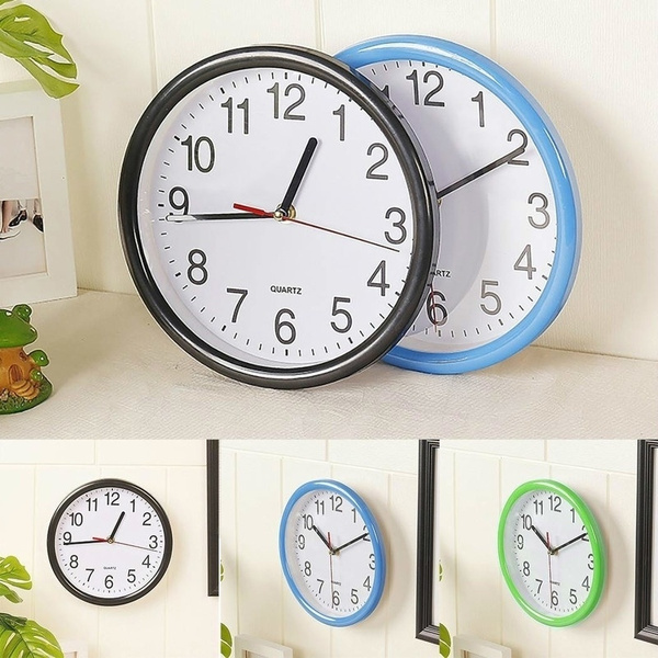 Needle Digital Home Clock Fashion Mute Round Shape Wall Clock Living ...