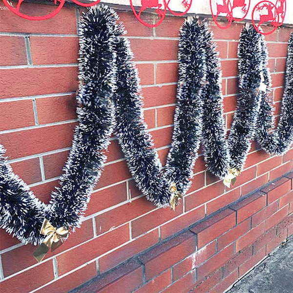 200cm Xmas Tree Hanging Ornament Pine Garland Christmas Ribbon String ...