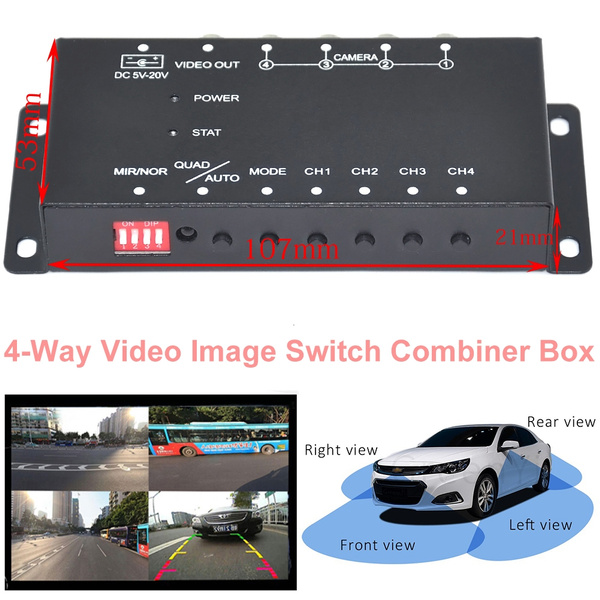 IR control 4 Cameras Video Control Car Cameras Image Switch Combiner ...