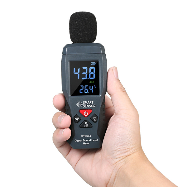 SMART SENSOR Mini Digital Sound Level Meter LCD Display Noise Meter ...