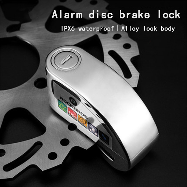 ROCKBROS Disc Brake Lock Burglar Alarm Motorcycle Lock Electric Car ...