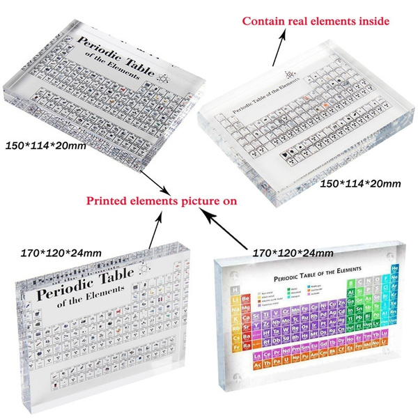 Periodic Table Display with Elements Acrylic Student Teacher Teaching ...
