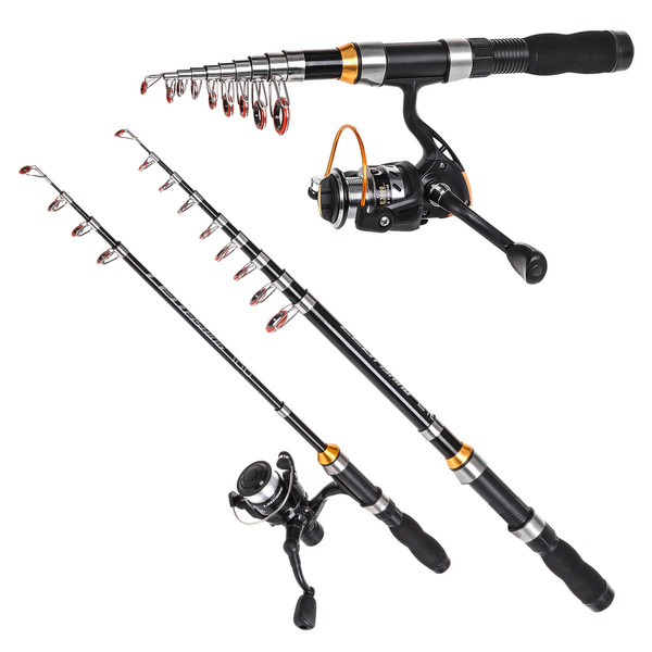 Ultralight Carbon Fiber Telescopic Fishing Rod Portable Sea Spinning ...