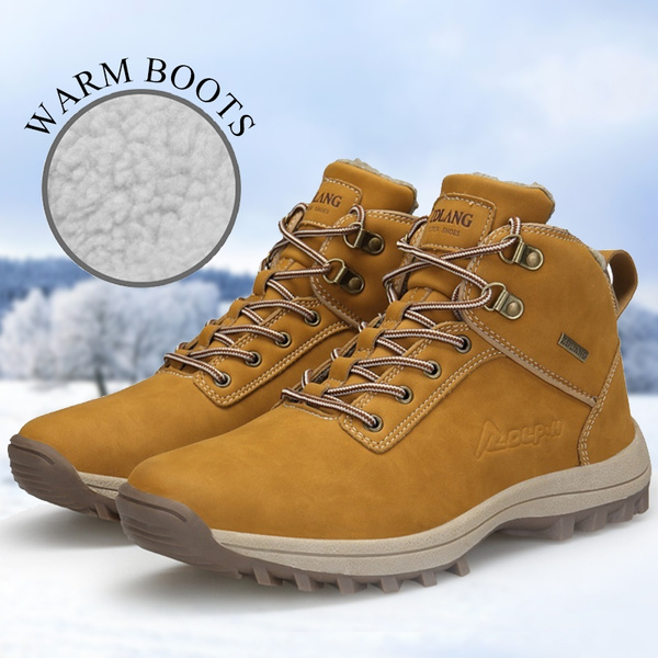 Winter Men's Snow Boots Non-slip Waterproof Outdoor Hiking Shoes | Wish