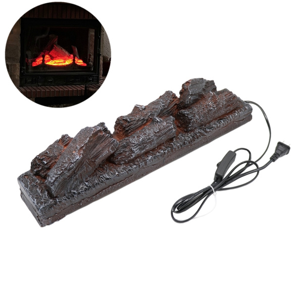 110V-220V Electric Fireplace Simulation Charcoal Fake Firewood Bonfire ...