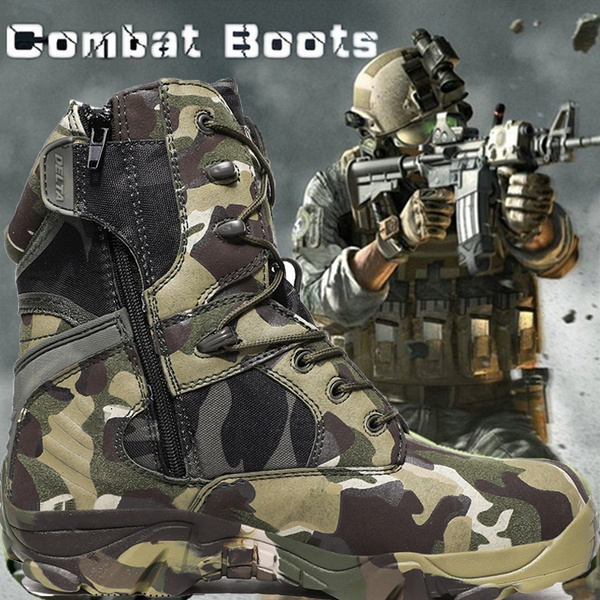 New Army Male Commando Combat Desert Winter Outdoor Hiking Boots ...