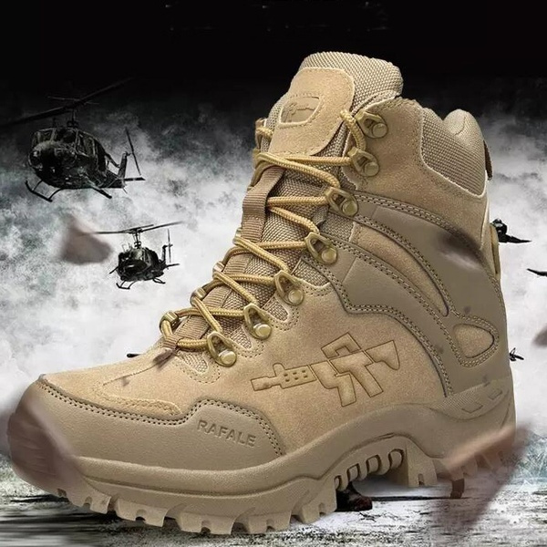 Men's Army Commando Combat Desert Outdoor Hiking Boots Landing Tactical ...