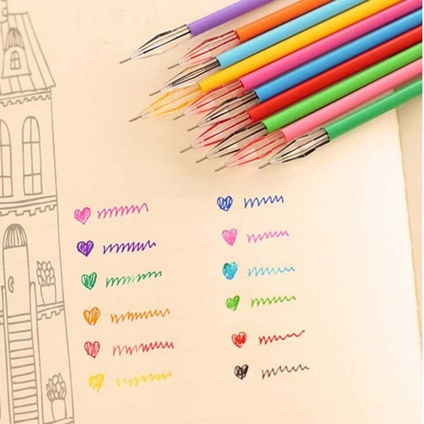 12Pcs Diamond Head Gel Ink Pen Refills,For Sketching,Drawing And ...