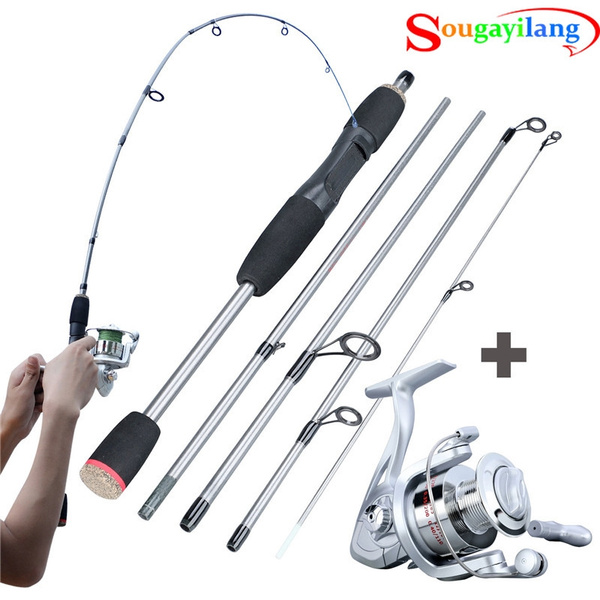 Fishing Rod Set Polrtable Telescopic Fishing Rod Pole with Spinning ...
