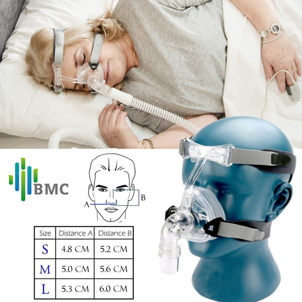 BMC NM2 CPAP Nasal Mask Suit For CPAP Ventilator Sleep Anit-Snoring ...