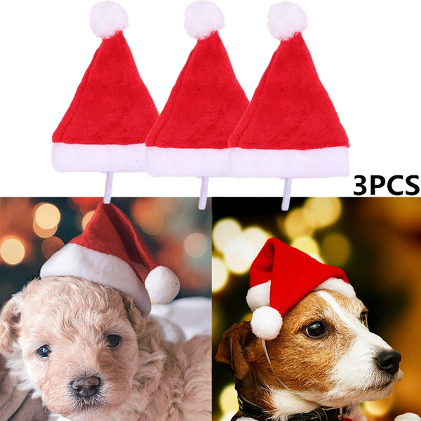 3pcs Pet Christmas Hat Santa Claus Hat For Dog Cat Xmas Pets New Year ...
