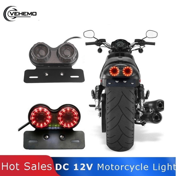 Vehemo Tail Motorcycle Light Luz LED Moto Taillight Plastic DC 12V ...