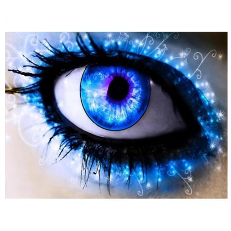 Full Round Diamond Painting Cross Stitch Blue eyes Rhinestone Crystal ...